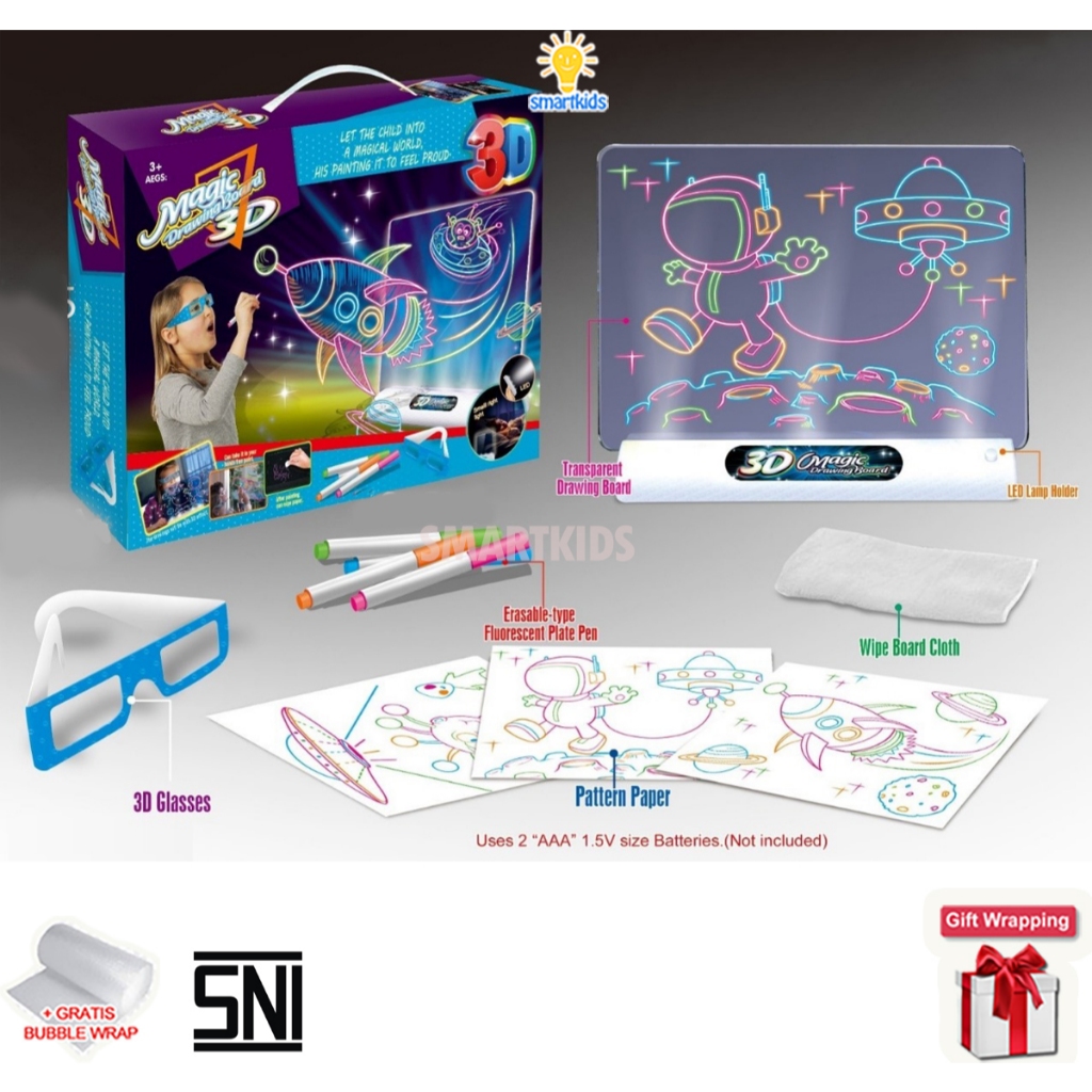 Jual Magic Art Craft 3D Drawing Board Painting Seni Melukis Menggambar ...