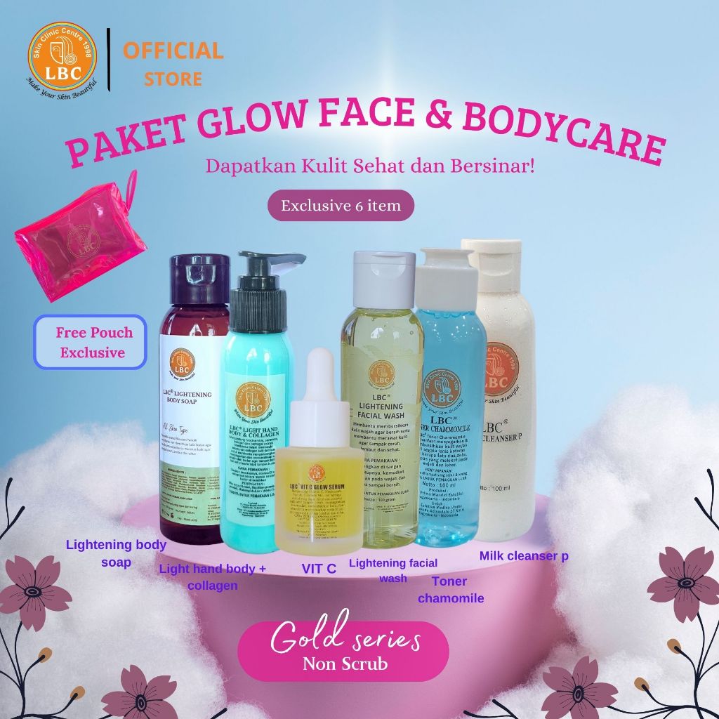 Jual LBC - Paket Glow Face & Bodycare | Glow Series non Scrub (FREE ...