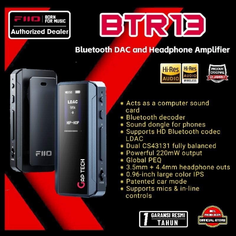Jual Fiio BTR13 / BTR 13 Portable Bluetooth DAC and Headphone Amplifier ...