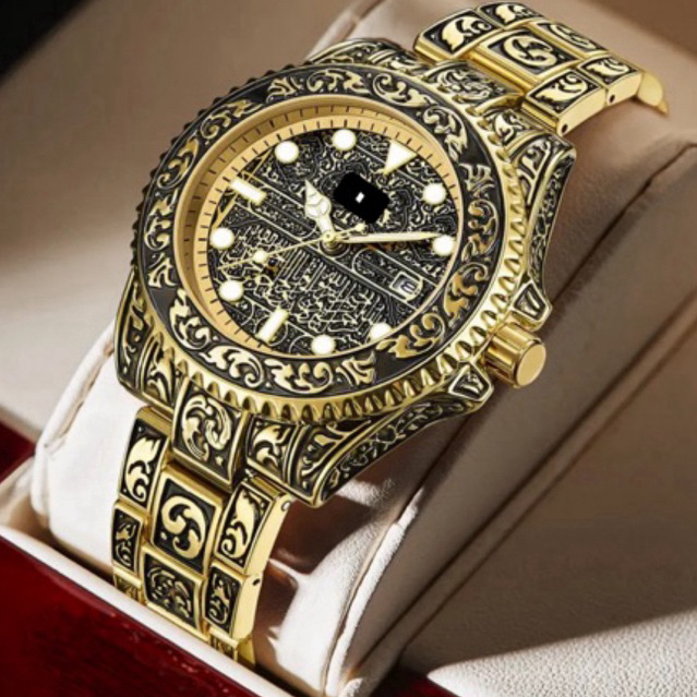 Jual Jam tangan Pria Terlaris Model Rolex 0652motif batik Rantai solid ...