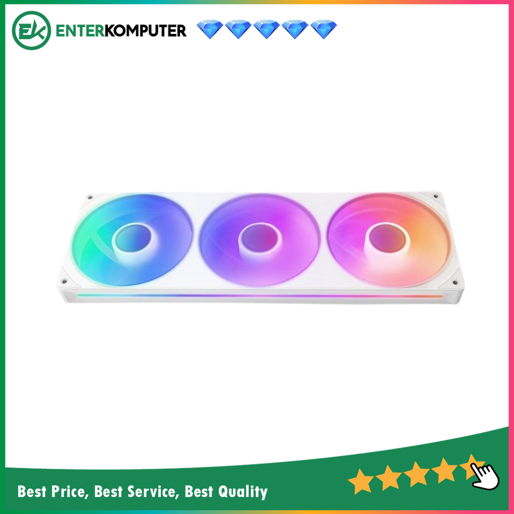 Jual NZXT F360 RGB Core 360mm Single-Frame RGB Fan - Matte White ...