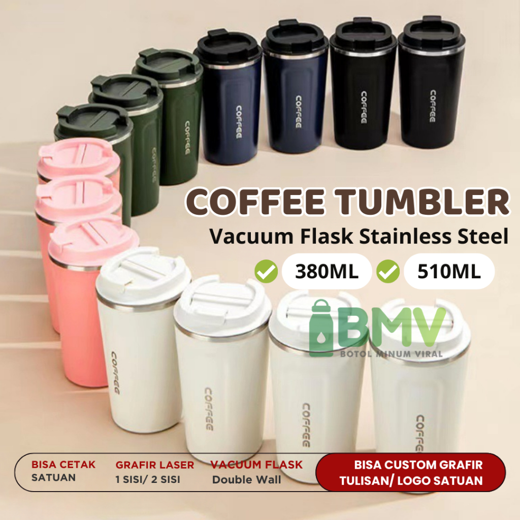 Jual Tumbler Mug Stainless Thermos Coffee Gelas Kopi Portable 380ml Termos Premium | Shopee ...