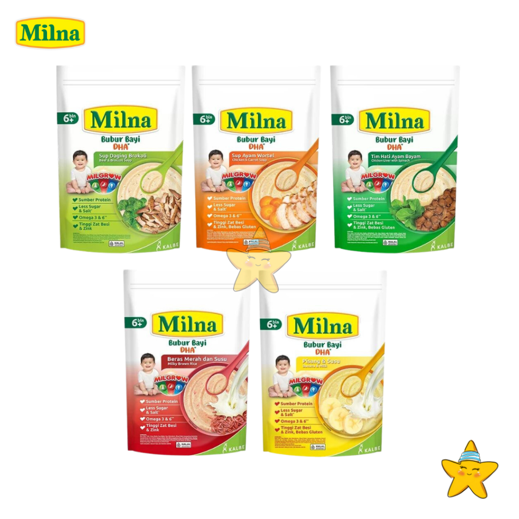 Jual HBK Milna Bubur Reguler 6+ 120 Gr Makanan Mpasi Bayi Newborn Baby ...
