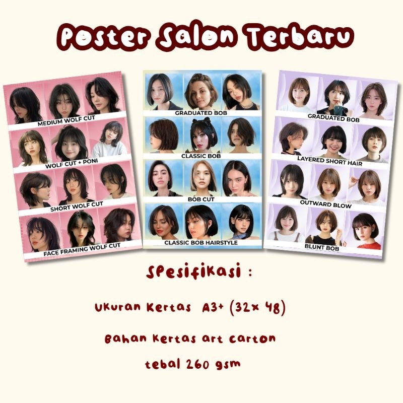 Jual Poster Salon terbaru poster salon cewek murah poster pangkas ...