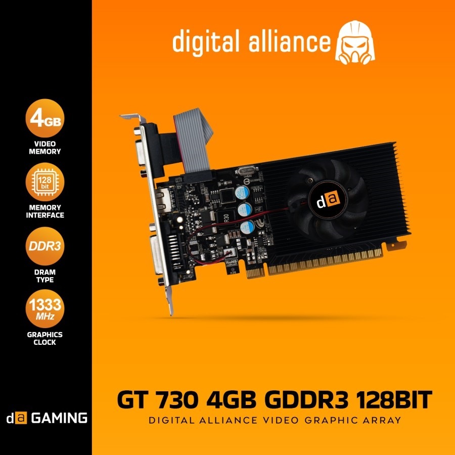 Jual VGA CARD DIGITAL ALLIANCE GT 730 4GB GDDR3 128 BIT NVIDIA GPU GRAPHIC | Shopee Indonesia