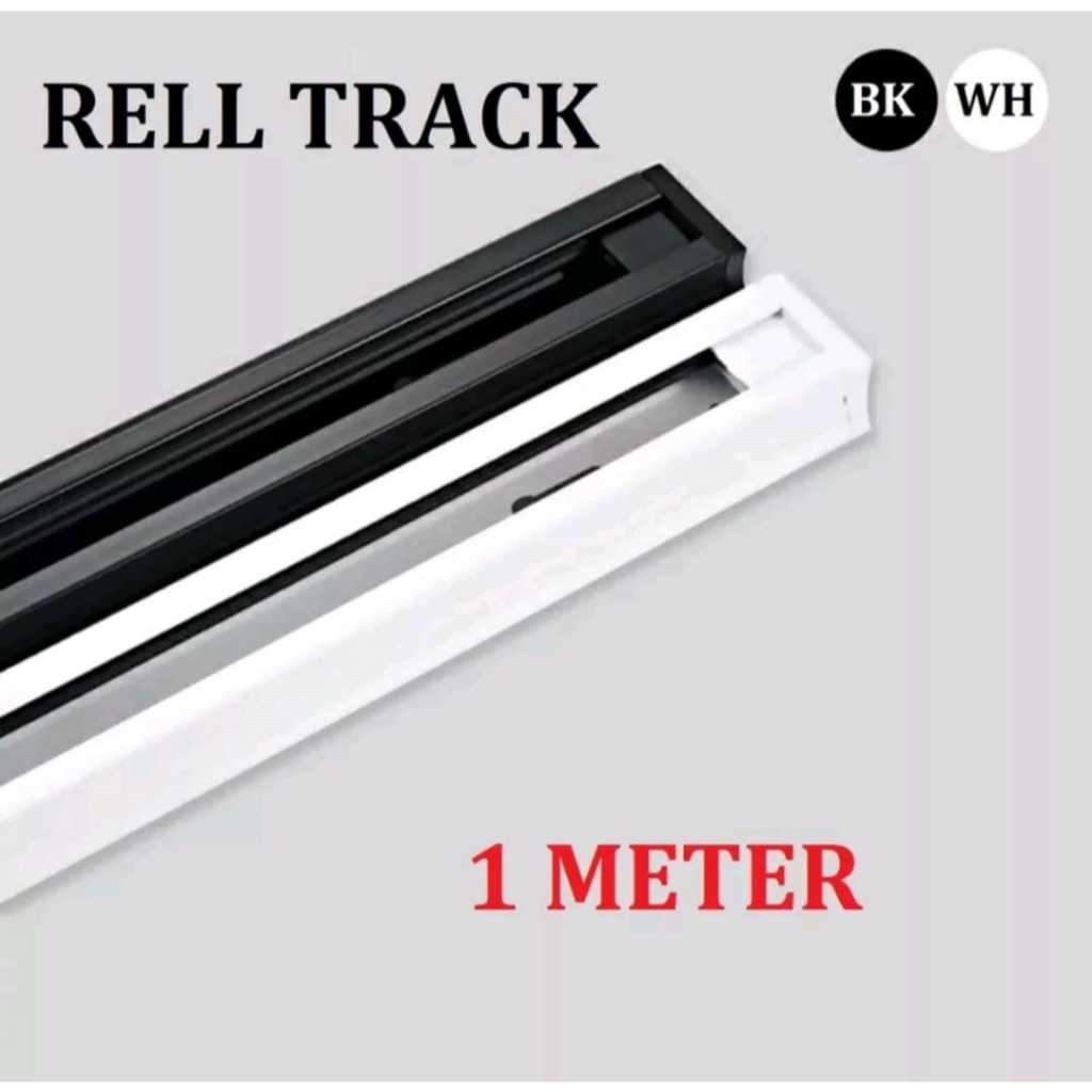 Jual RELL TRACK 1M LAMPU SOROT RELL TRACKLIGHT SPOTLIGHT 1METER HITAM ...