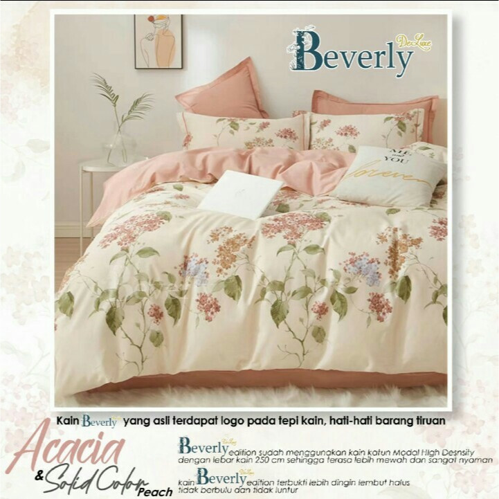 Jual Sprei Anti Geser Katun Lokal Motif Bunga BEVERLY Acacia | Shopee ...