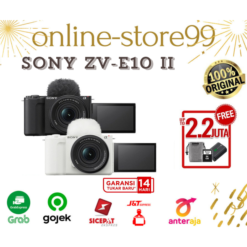 Jual Sony ZV-E10 II Kit 16-50mm Mirrorless Camera Sony ZVE10 ZVE 10 Mark 2 Kit 16-50 mm | Shopee ...