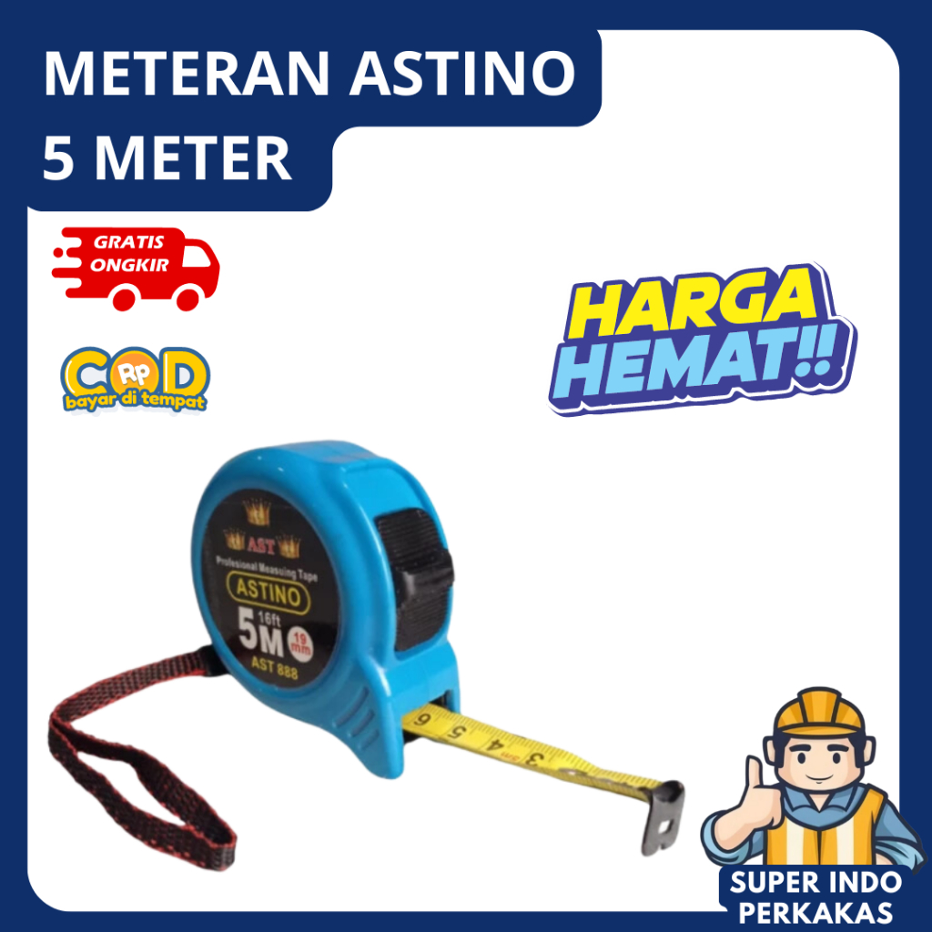 Jual Meteran tukang 5 meter Paling bagus Astino | Shopee Indonesia