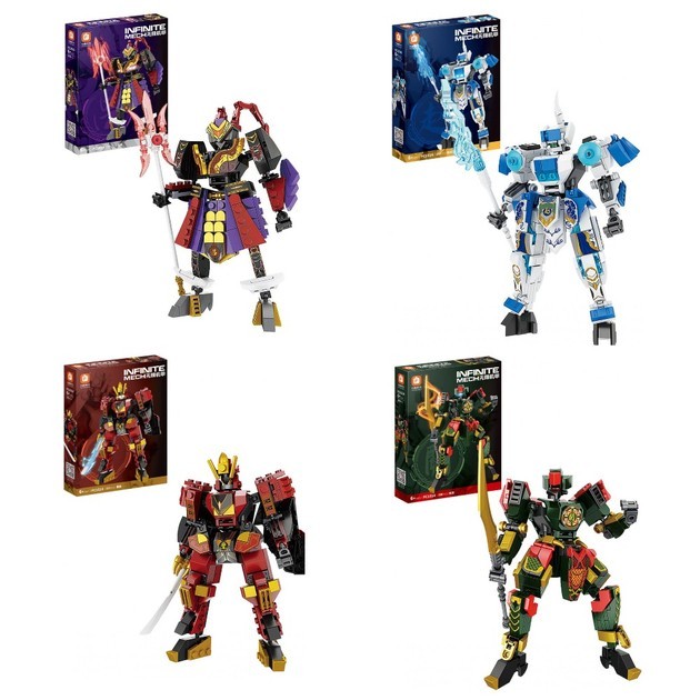 Jual Mainan Anak Bricks Infinite Mech Block Robot Perakitan Mecha 3D ...