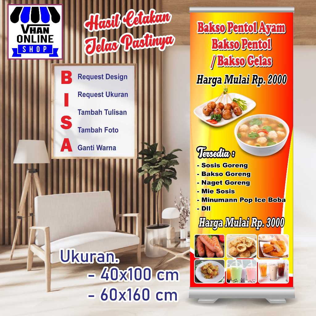 Jual Spanduk Banner Custom Pentol Kuah, Pentol Bakar Dan Jajanan ...