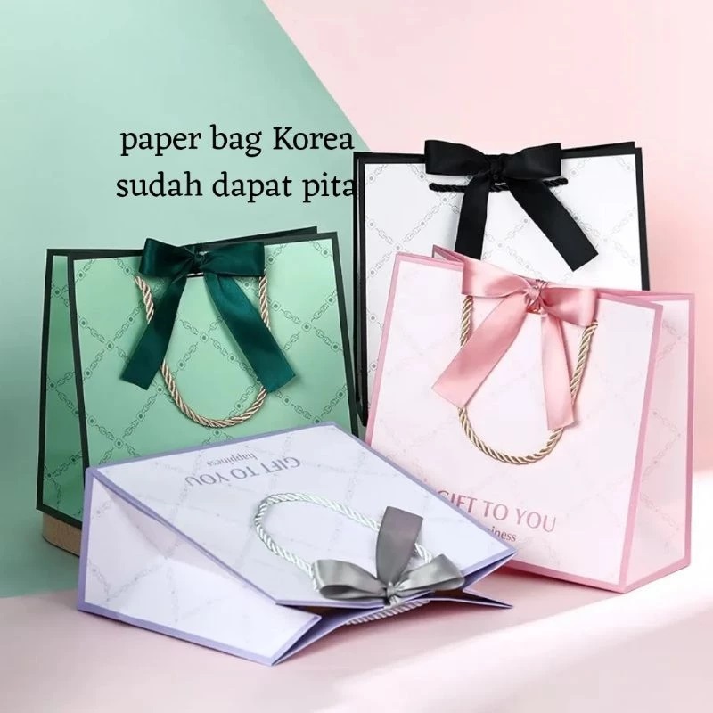 Jual DY PACK INS PAPER BAG KOREA HITAM SHOPPING BAG /TAS HADIAH PB-INS ...