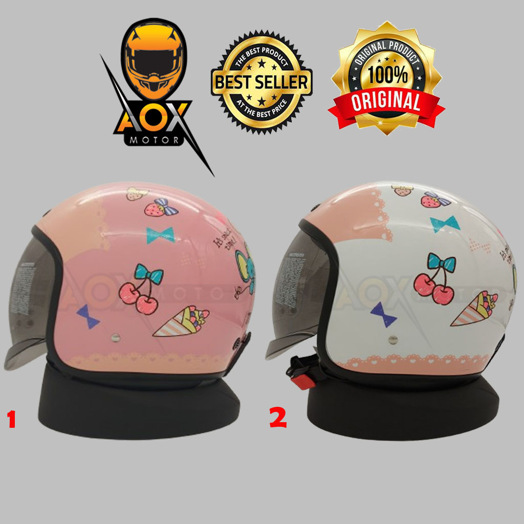 Jual Helm MDS Magnum Motif Sanrio My Melody #1 Retro Bogo Classic (ongkir 2kg) | Shopee Indonesia