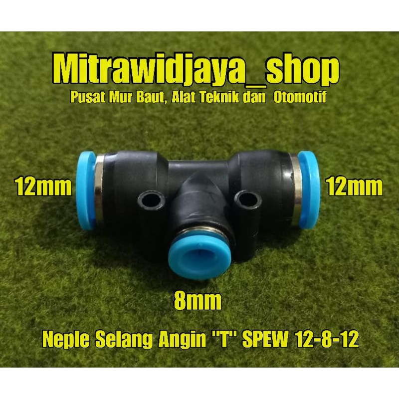 Jual Sambungan Angin Model T SPEW 12-8-12 reducer selang angin selang ...