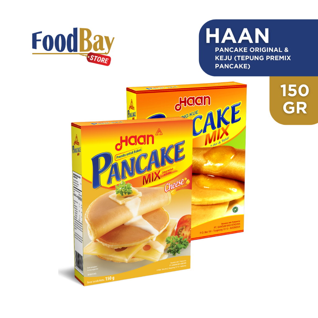 Jual HAAN Pancake Original dan Keju Tepung Premix Pancake 150 Gr ...