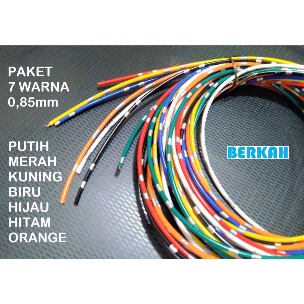Jual Kabel Body bintik 0.85 mm Kelistrikan Mobil Motor 7 warna | Shopee ...