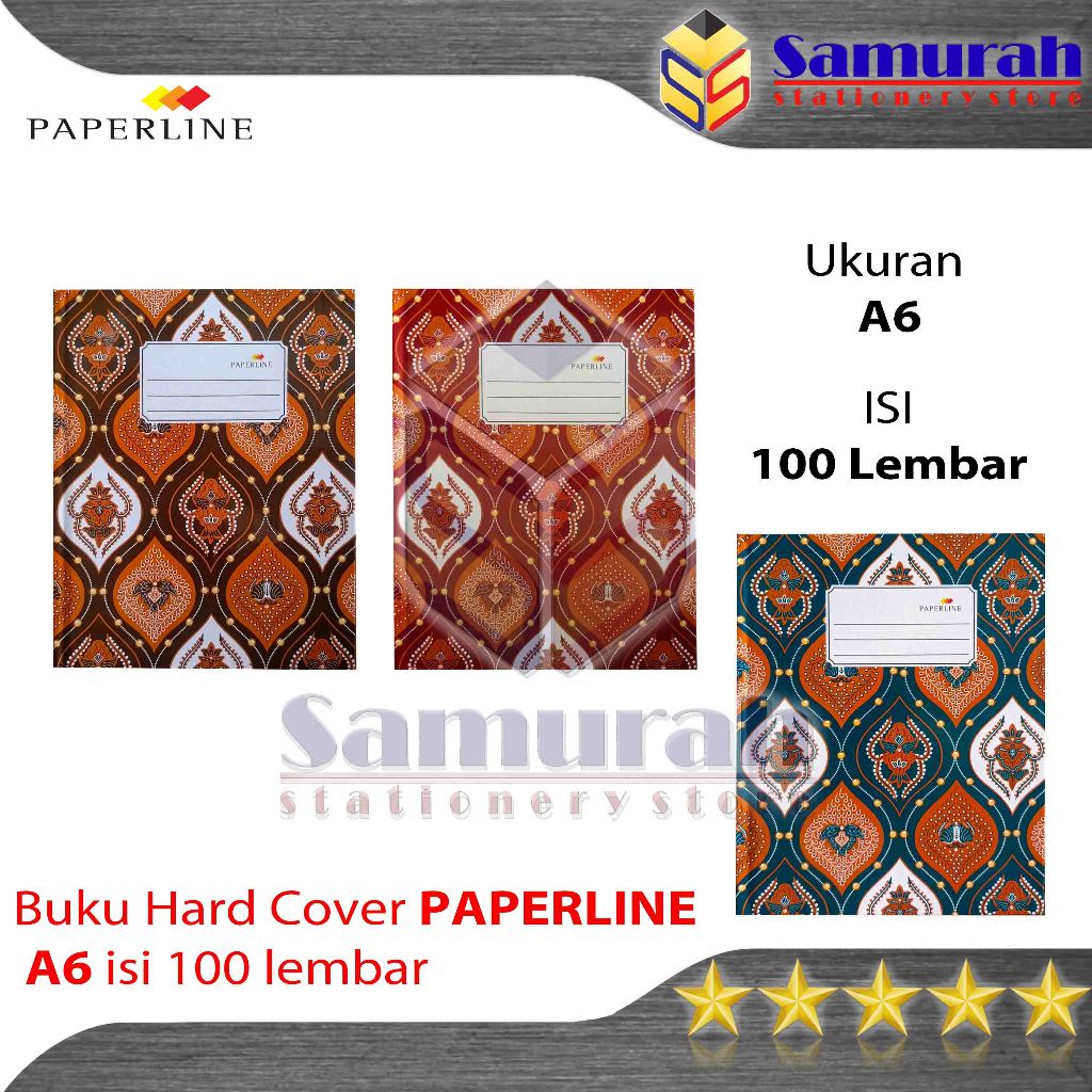 Jual Buku Hard Cover Paperline Oktavo isi 100 lembar / Buku Catatan A6 ...