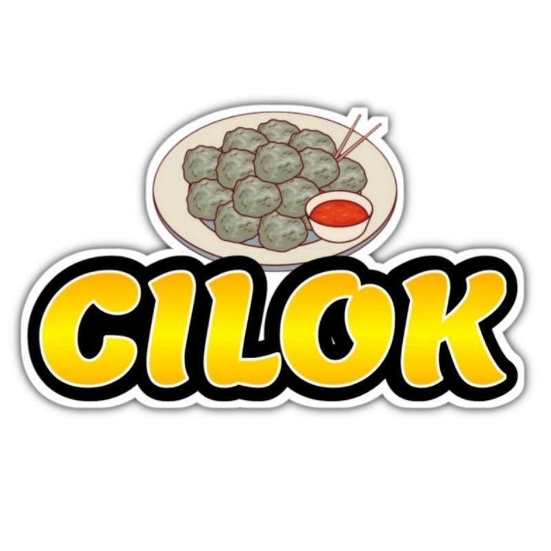 Jual Stiker Cilok | Stiker Cilok Gerobak Jualan | Shopee Indonesia