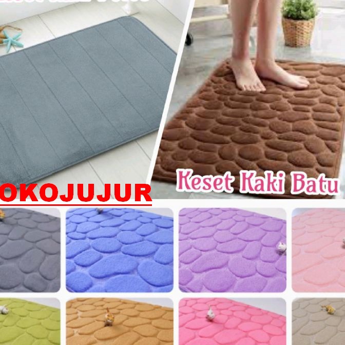Jual KF7 JUJUR Keset Kaki Anti Slip Bahan Memory Foam Keset Kamar Mandi ...