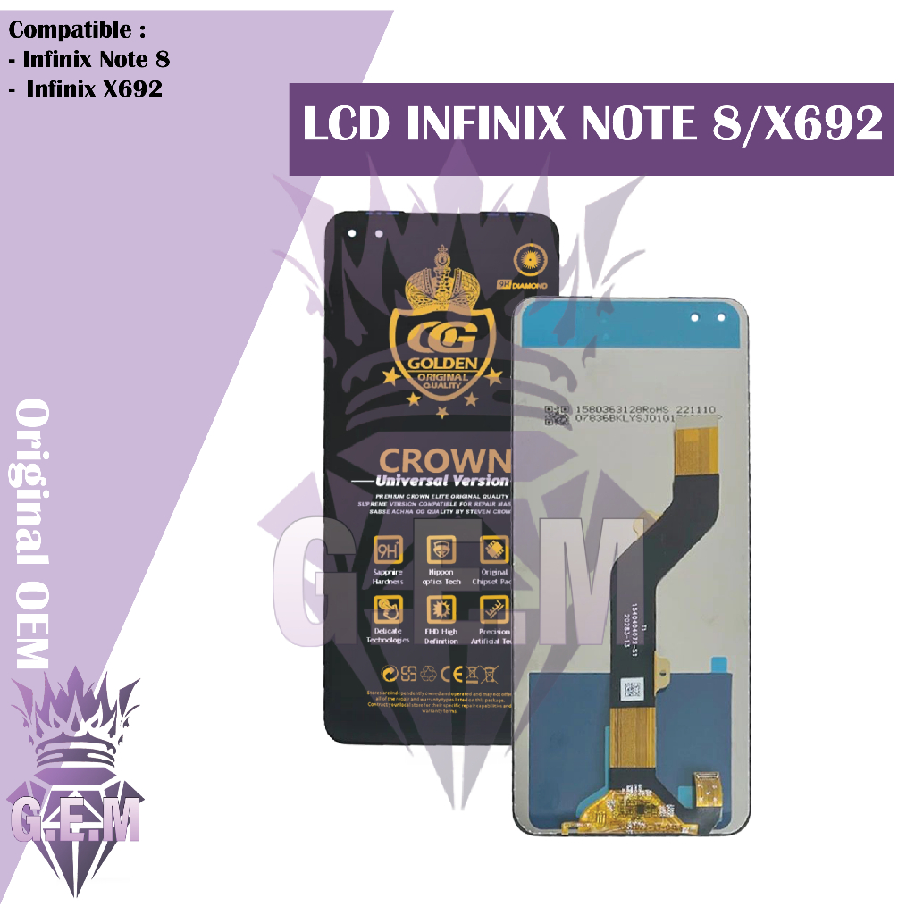Jual LCD TOUCHSCREEN INFINIX NOTE 8 / X692 FULLSET COMPLETE ORIGINAL ...