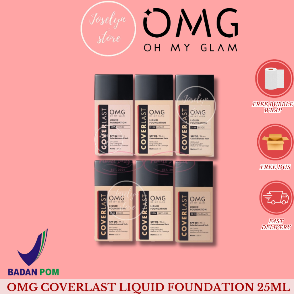 Jual OMG COVERLAST LIQUID FOUNDATION 25ML | Shopee Indonesia