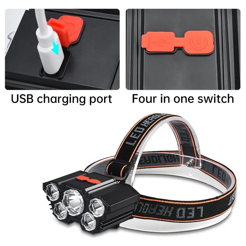 Jual AMARYLLIS Senter LED Kepala Headlamp 5 XPG head lamp aktivitas ...