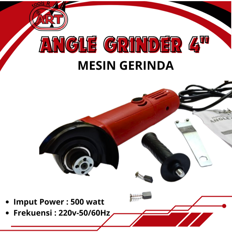 Jual ART Mesin Gerinda Tangan 500W Angle grinder 4 INCH mesin gerinda 4 ...