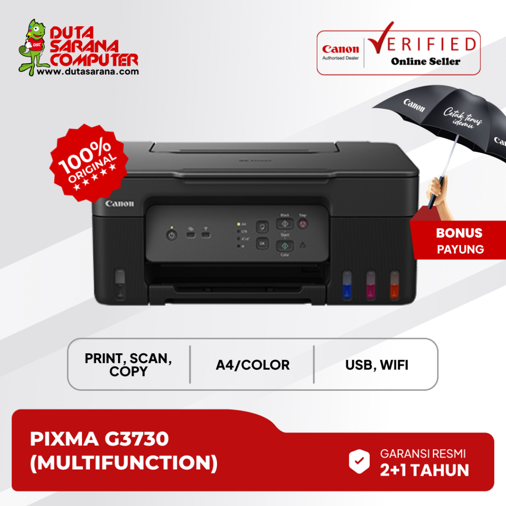 Jual PRINTER CANON PIXMA G3730 G 3730 ALL-IN-ONE | Shopee Indonesia