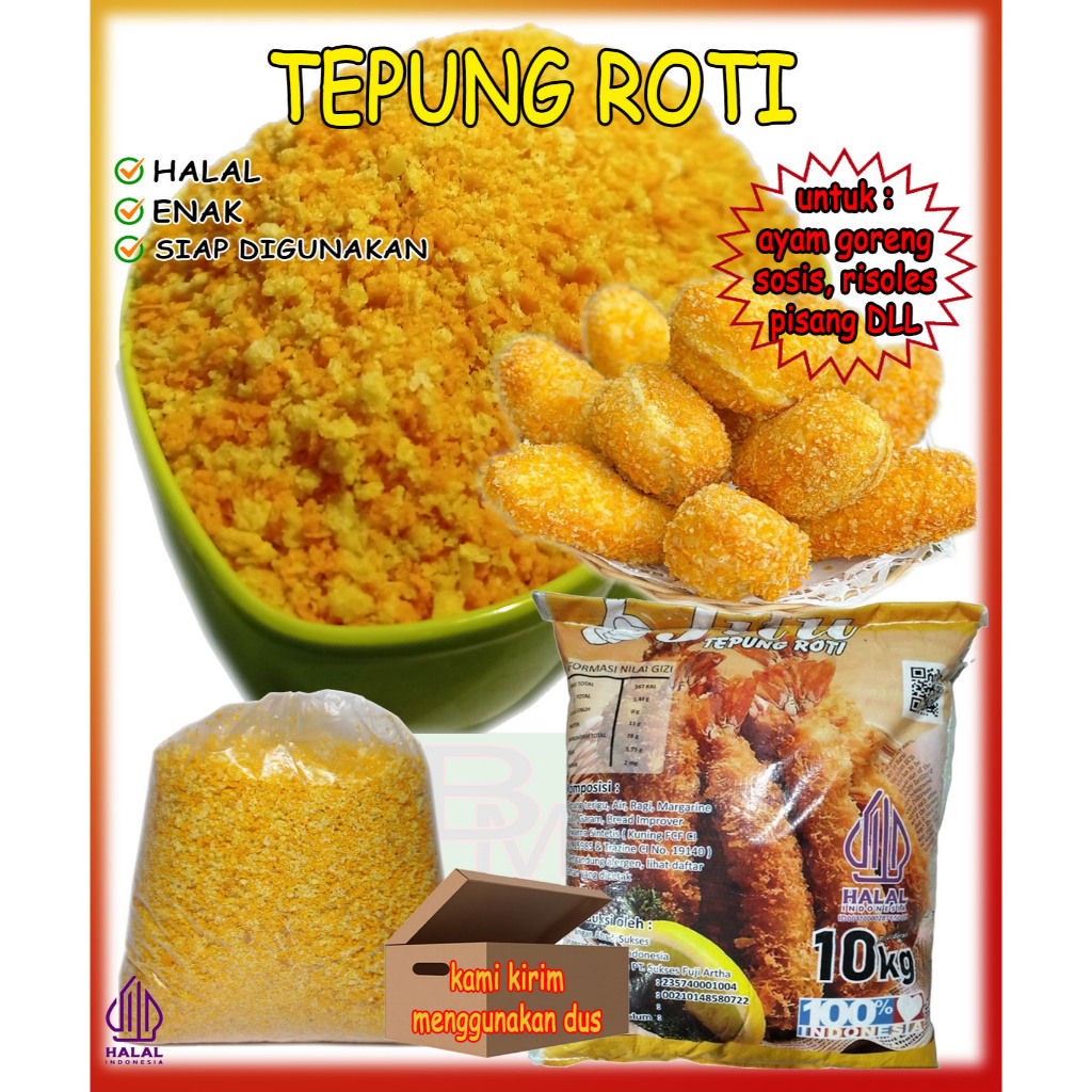 Jual Tepung Roti JITU Breadcrumb Mix Tepung Roti Jitu Panir Kasar ...