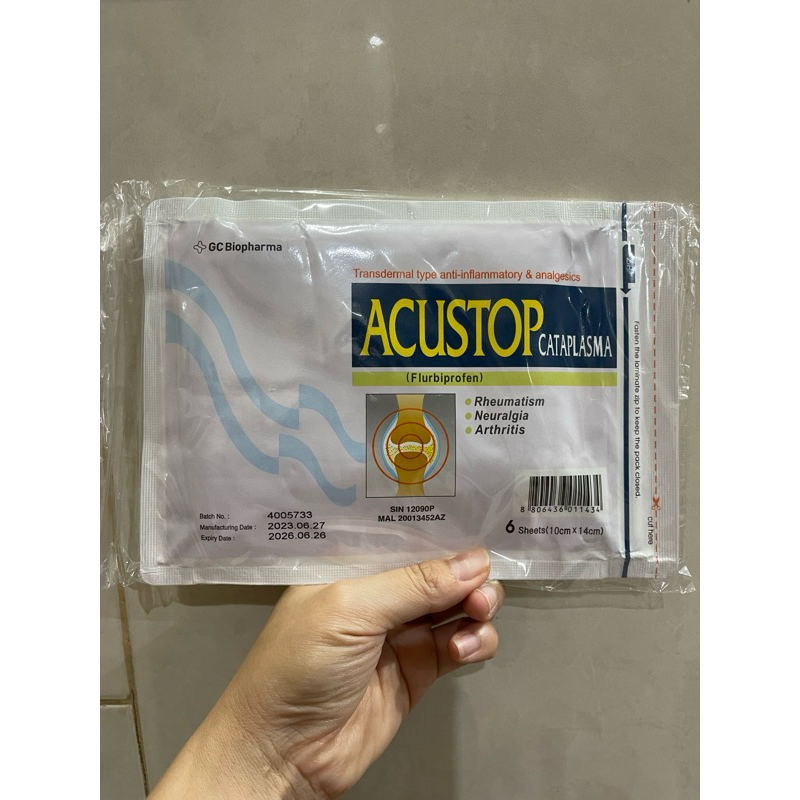 Jual ACUSTOP CATAPLASMA 6 SHEETS | READY STOK 10000% ORIGINAL | Shopee ...