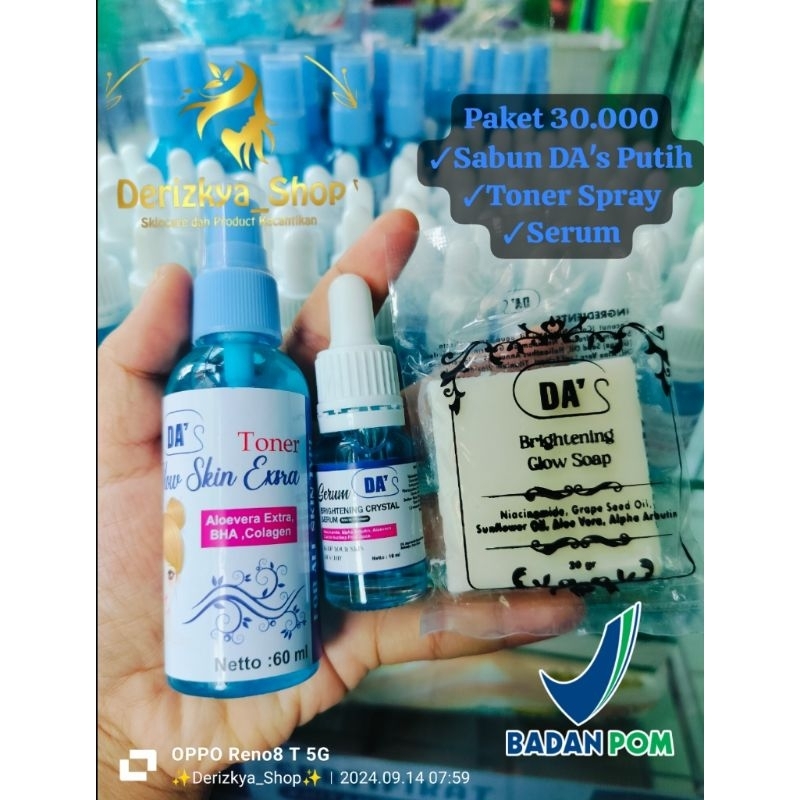 Jual Paket DA'S (Sabun+Toner+Serum) | Shopee Indonesia