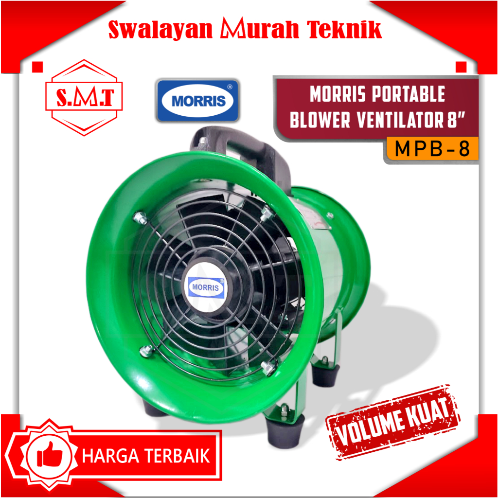 Jual MORRIS MPB8 Portable Blower 8" Ventilator Exhaust Fan 200mm 8 Inch ...