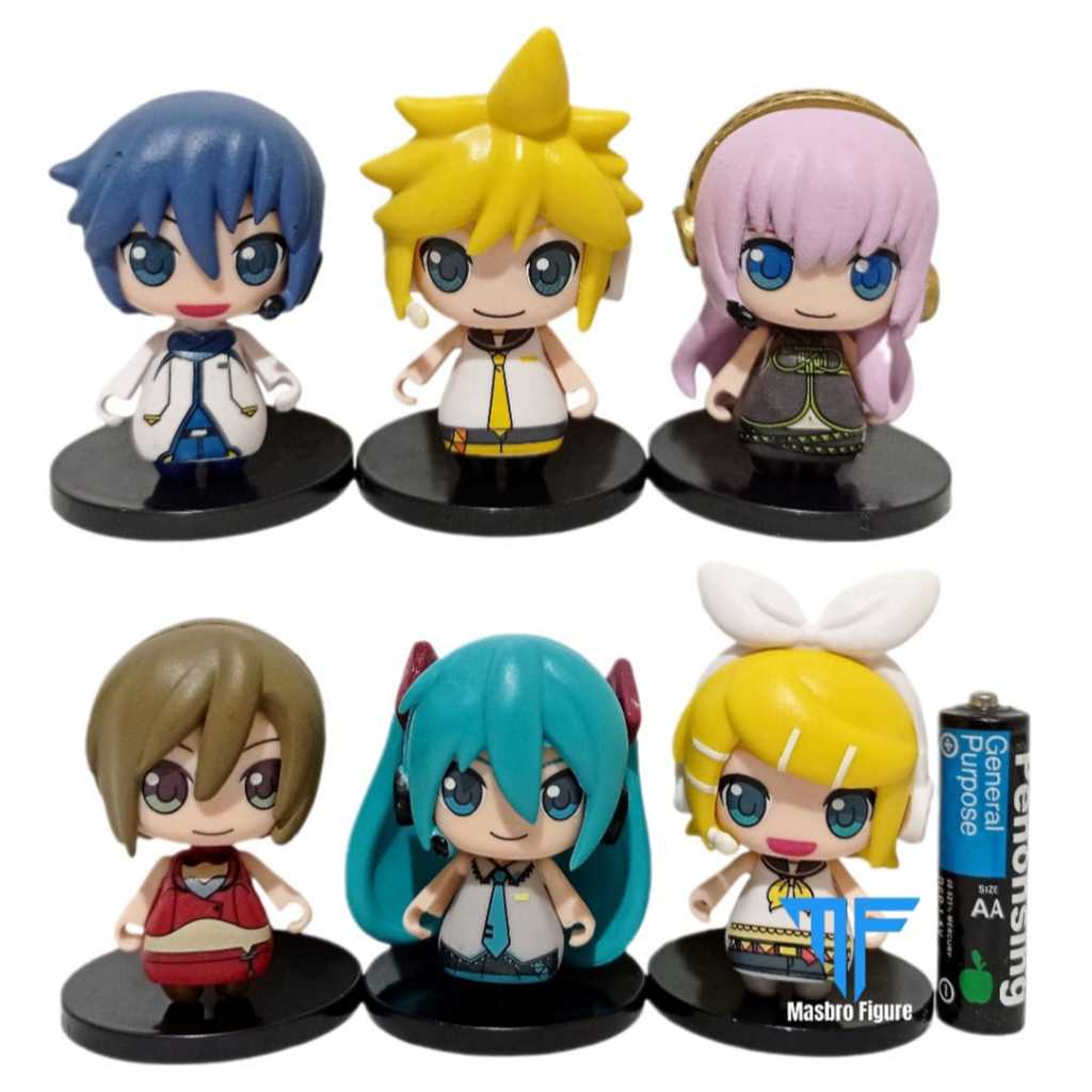 Jual Mini Figure Hatsune Miku Rin Len Luka Anime Cosplay Set 6 pcs ...