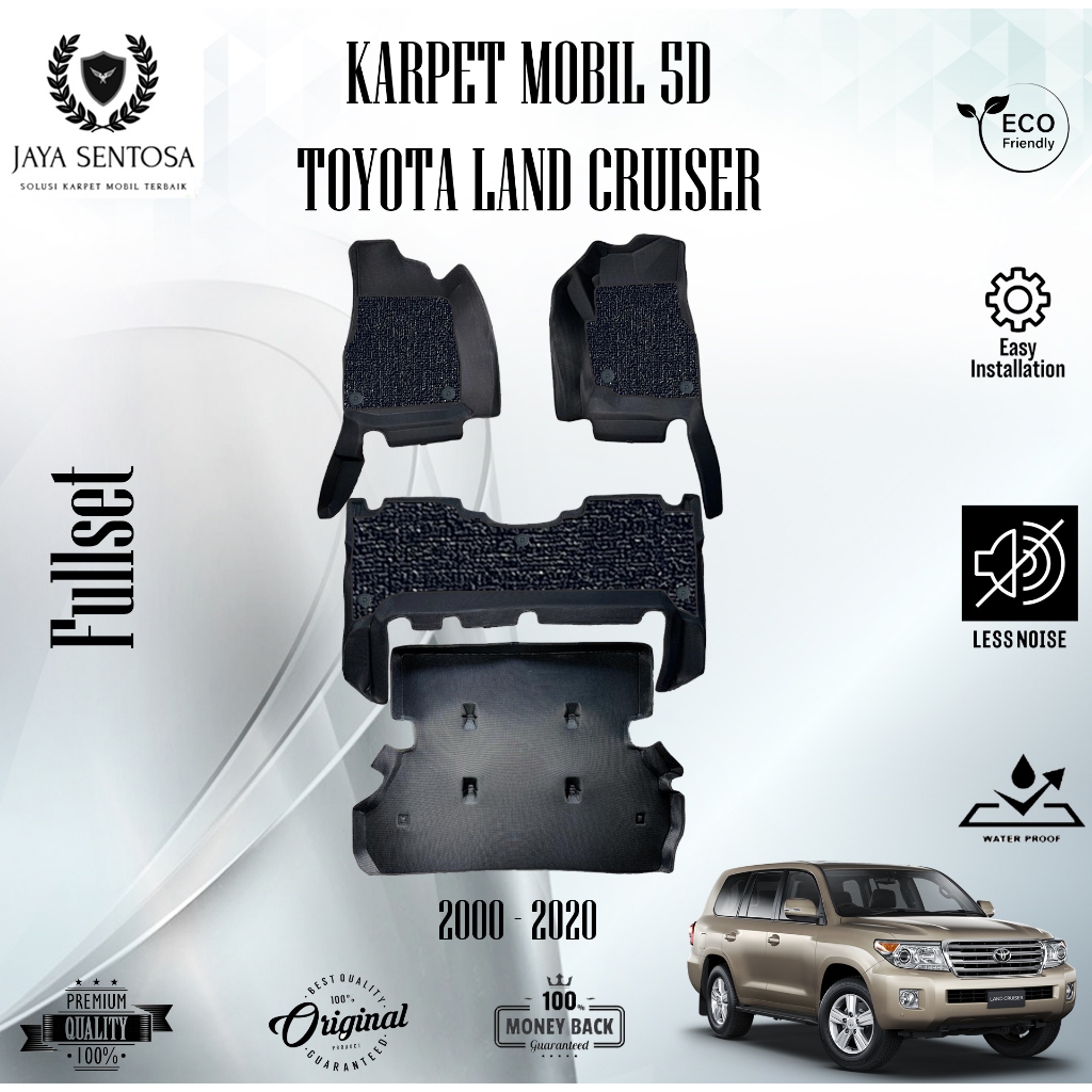 Jual Karpet Mobil 5D Toyota Land Cruiser 2000-2020 + Alas Kaki - Karpet ...