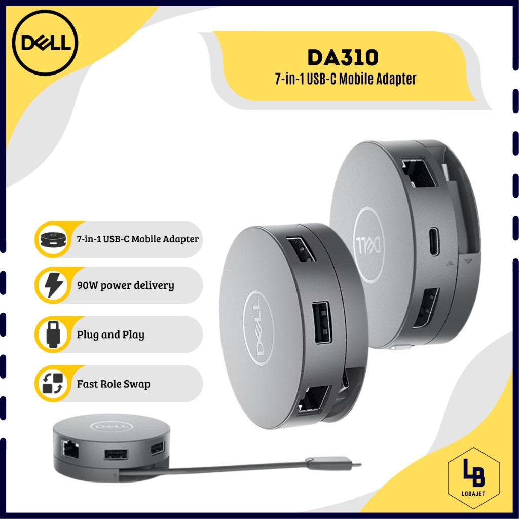 Jual DELL DA310 - 7-in-1 USB-C Mobile Adapter - USB-C Hub Docking ...