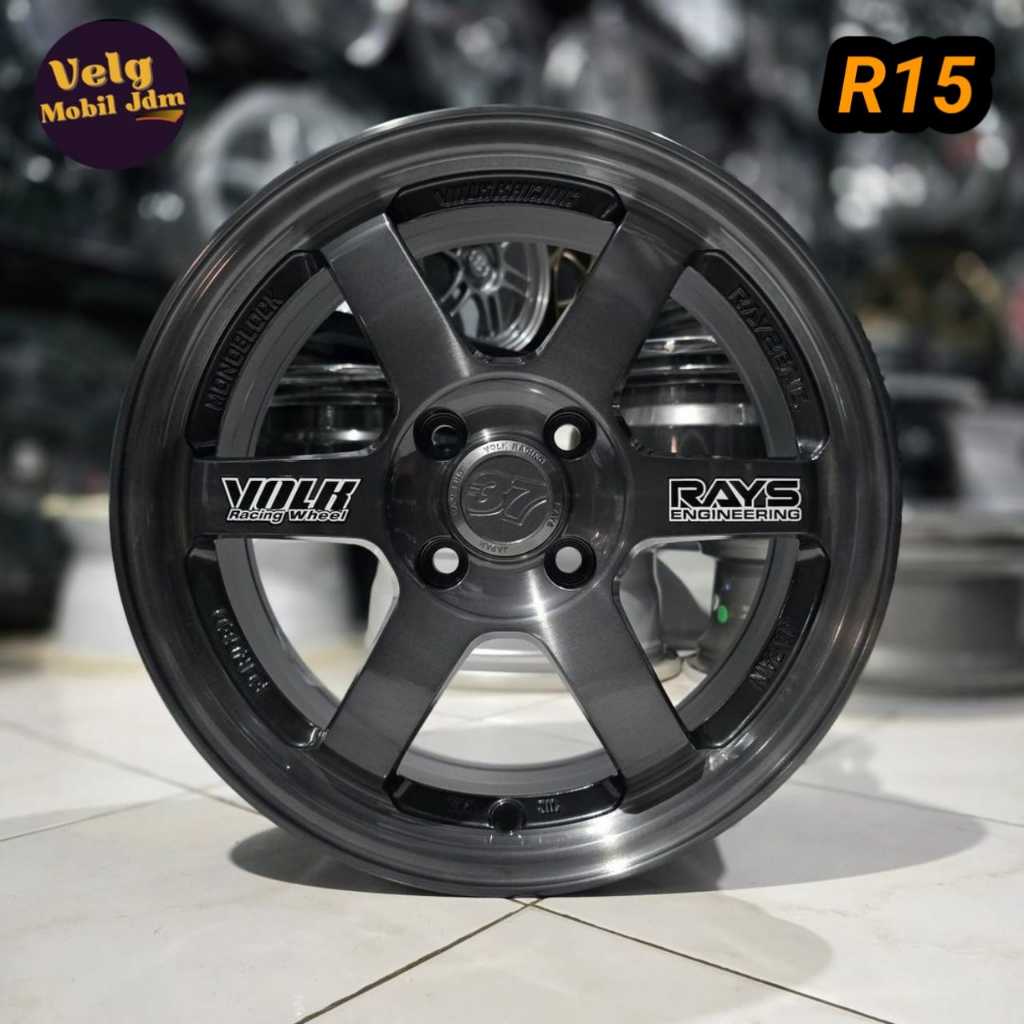 Jual velg racing 15 TE37 FLOW FORMING R15 brio jazz city freed mobilio ...