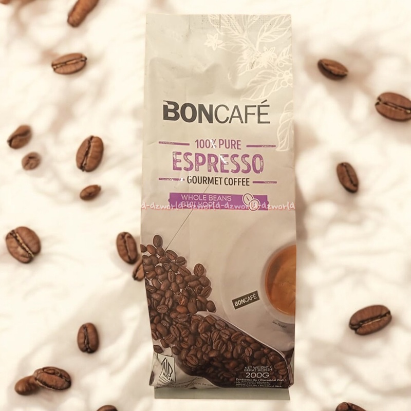 Jual Boncafe 200gr Espresso Grourment Coffee 100% Pure Biji Kopi Whole ...