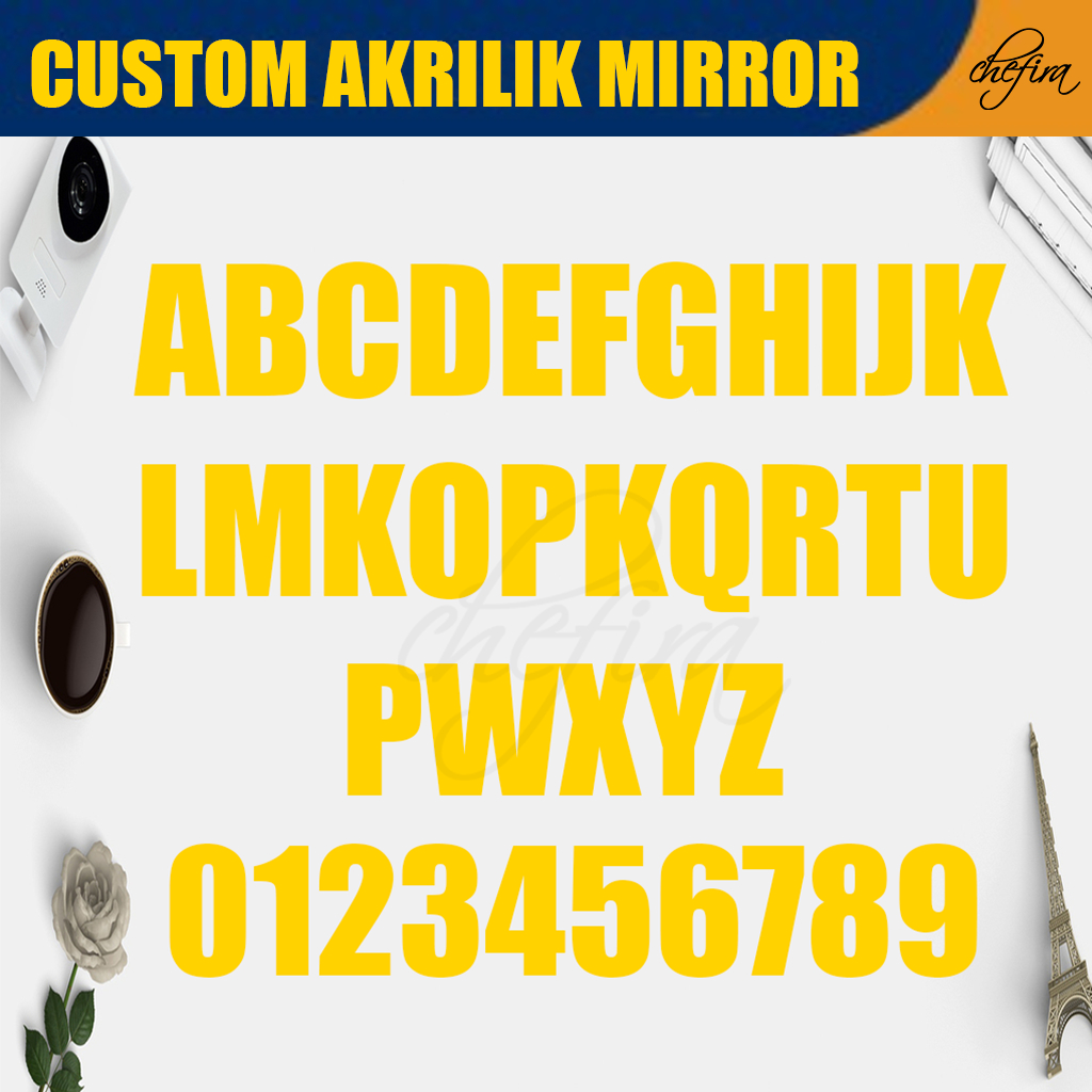 Jual Custom Akrilik Huruf Dan Angka Custom Acrilic Mirror Huruf Angka ...