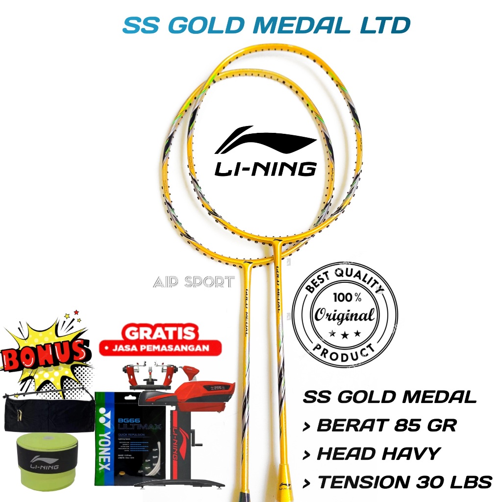 Jual Raket Badminton Li-ning Super Series Gold Medal Limited Edition ...