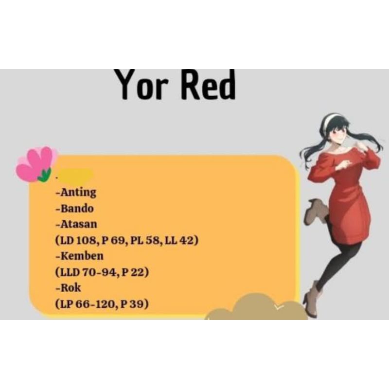 Jual Yor forger anime spx family yor red Costume Cosplay | Shopee Indonesia