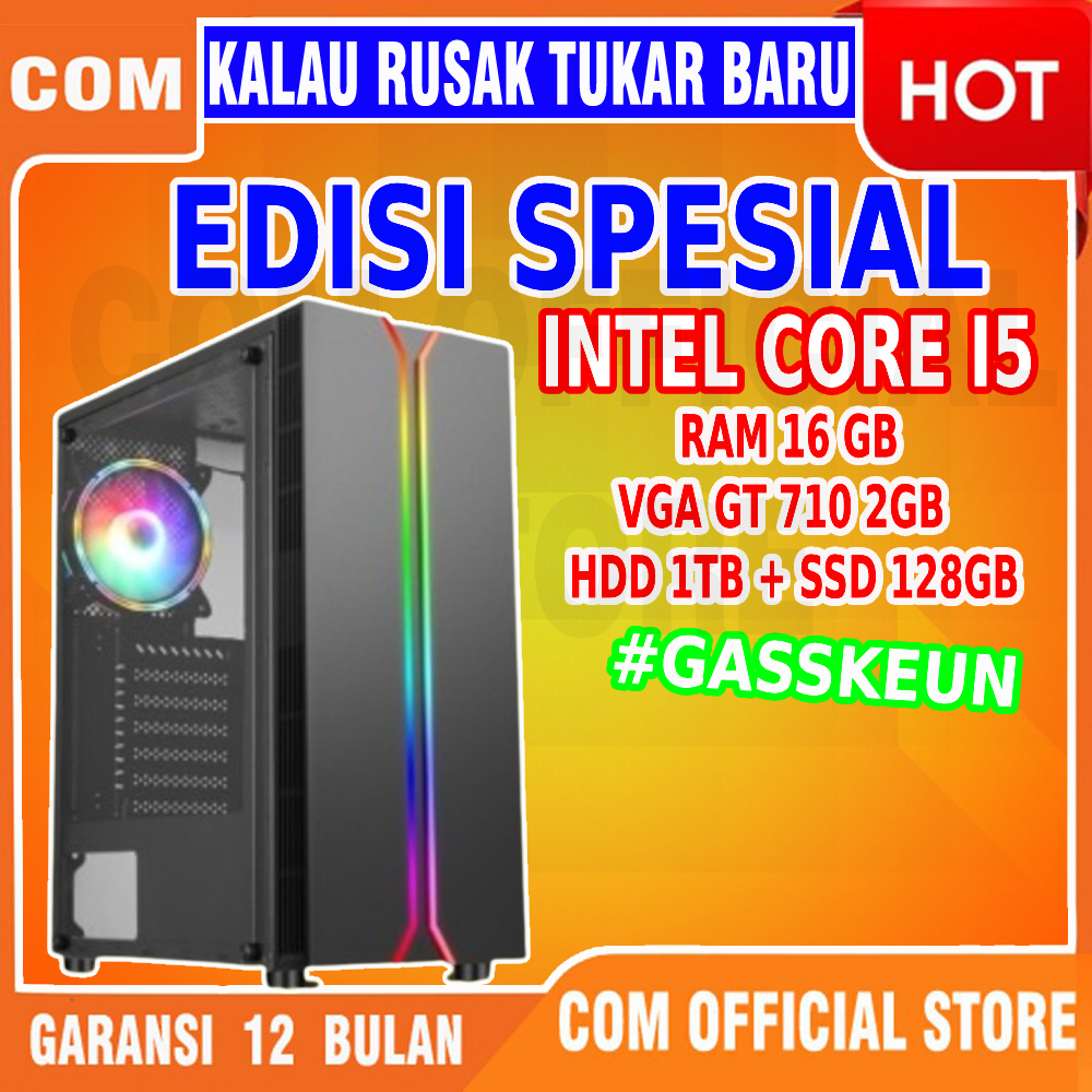 Jual paket PC komputer computer i5 fullSet GAMING EDITING DESAIN GRAFIS ...