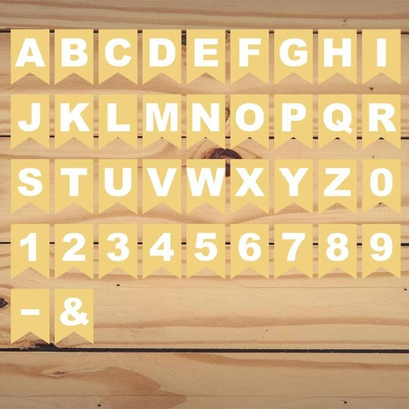 Jual Banner Huruf Cream Retro Warna | Shopee Indonesia