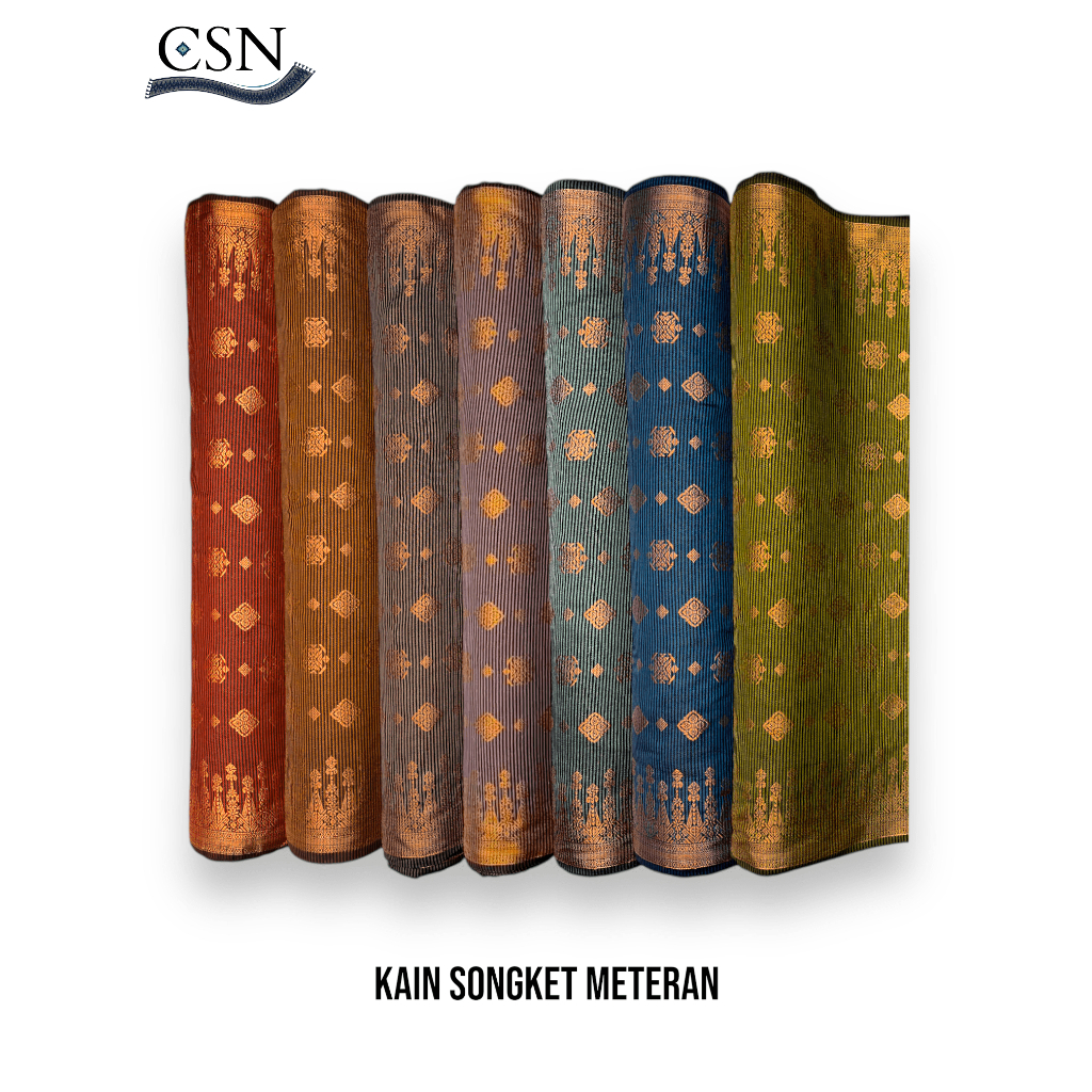 Jual Kain Bahan Songket Meteran Motif Bunga Tembaga | Shopee Indonesia