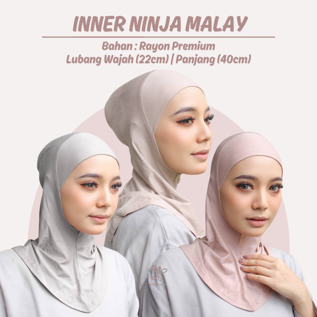 Jual INNER NINJA MALAY/ Ciput Ninja/ Iner Hijab/Daleman Jilbab Ninja ...