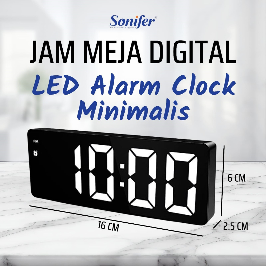 Jual Sonifer Jam Meja Digital Minimalis LED Alarm Clock dengan Sensor ...