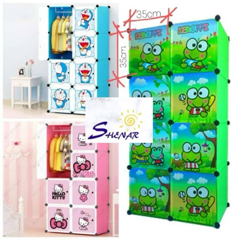 Jual NSP99 - Lemari Pakaian Portable 8 Pintu (2x4) SHENAR/ Rak Lemari ...