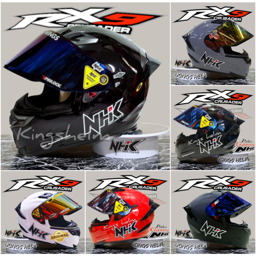 Jual HELM NHK RX9 BLACK SOLID PAKET GANTENG ORIGINAL | Shopee Indonesia
