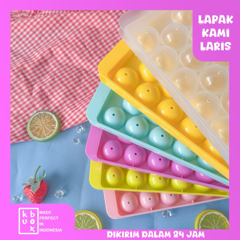 Jual LKL x KUBOX - JELLY BALL Cetakan es batu bulat 33 grid, alat ...