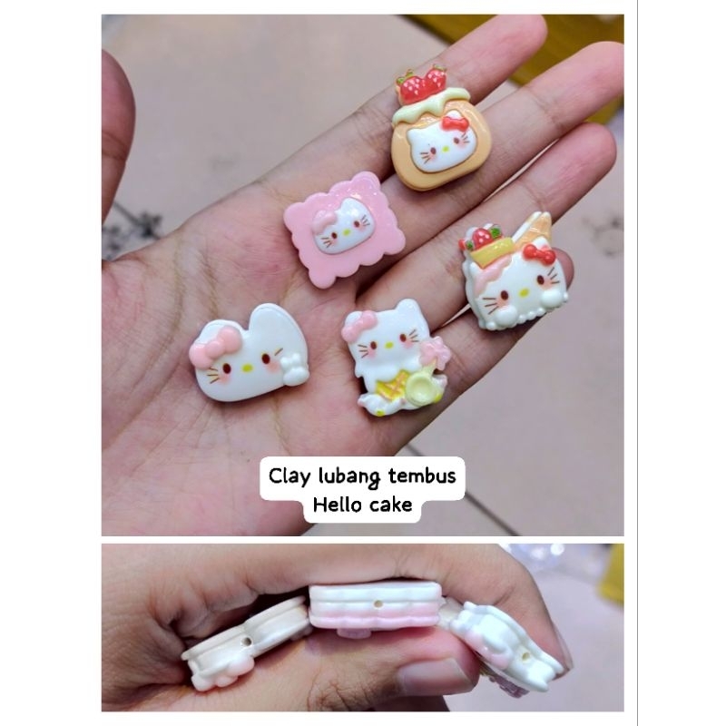 Jual CLAY LUBANG TEMBUS HELLO KITTY | MANIK HELLO KITTY LUCU | 10PCS ...