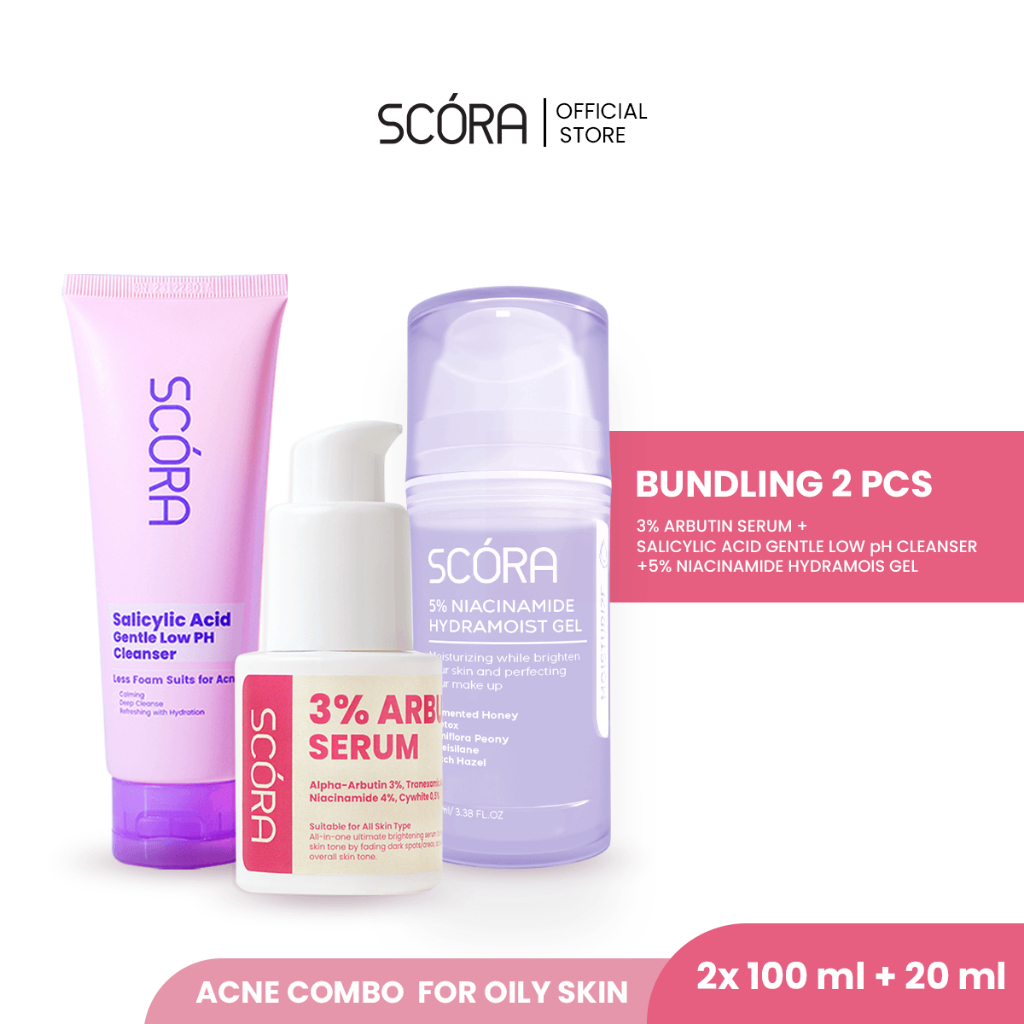 Jual SCORA 3% Arbutin Serum + SCORA Salicylic Acid Gentle Low pH ...